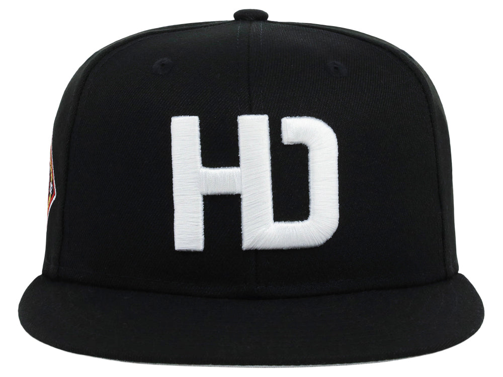 Lids Hat Drop Branded HD Fitted Cap - Black/Black/Grey – LidsHatDrop