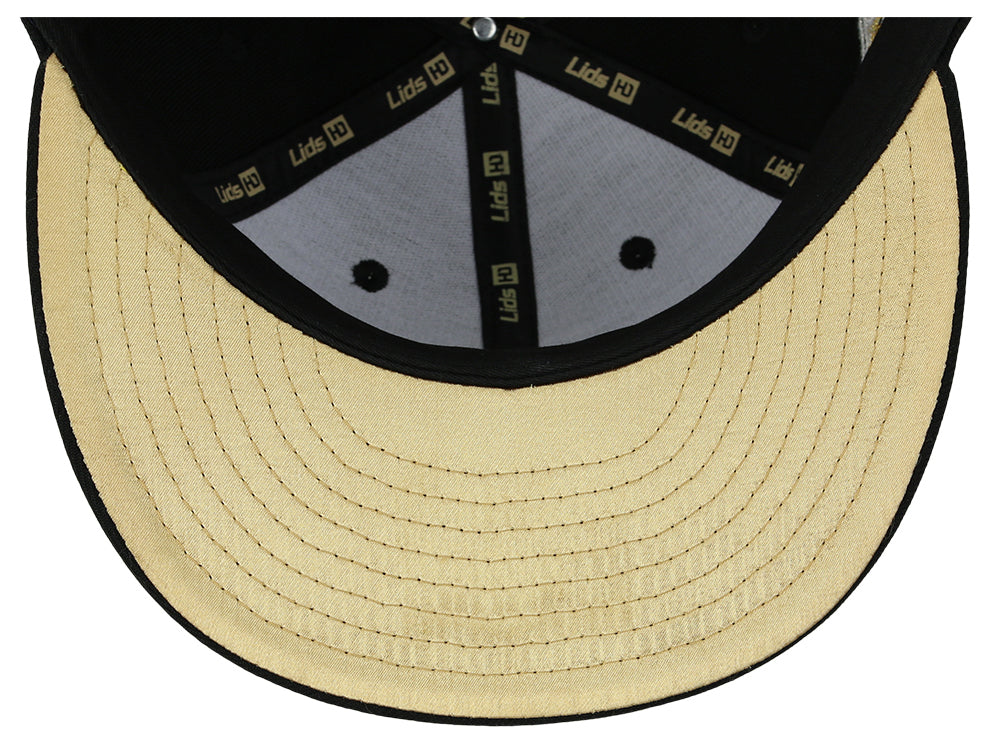 Lids Hat Drop Branded HD Fitted Cap - Black/Black/Gold – LidsHatDrop