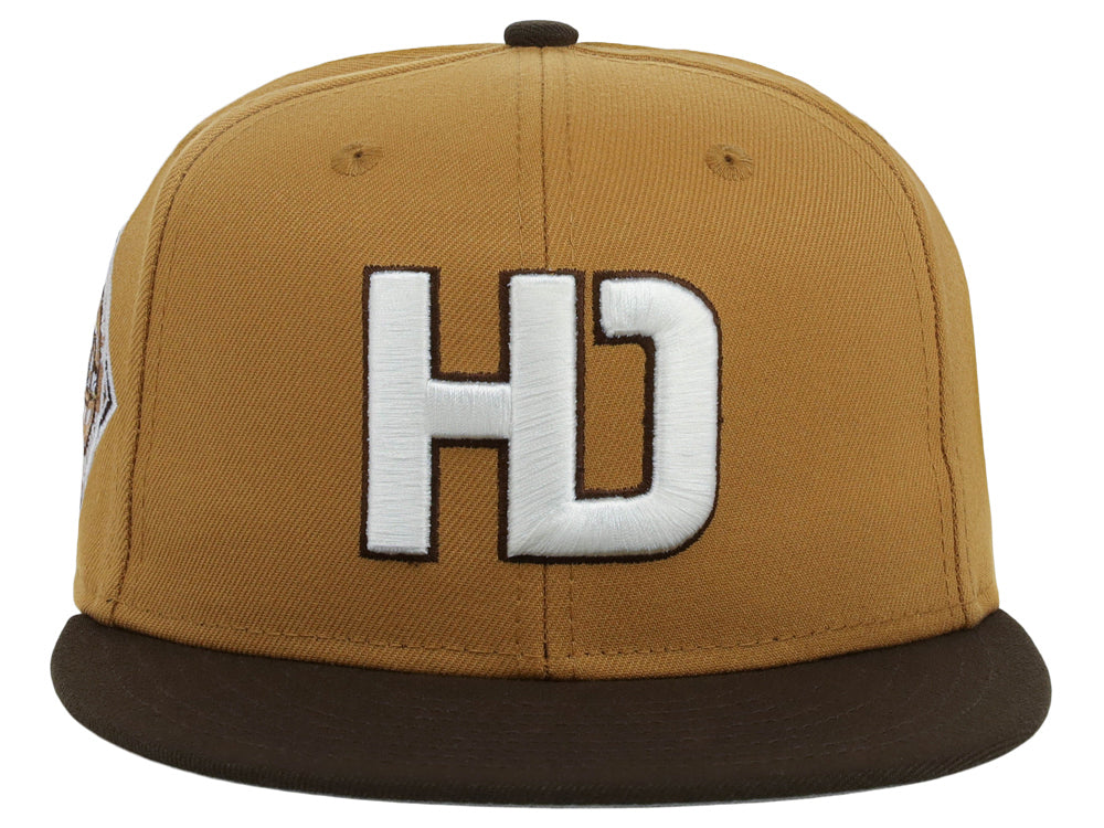 Lids Hat Drop Branded HD Fitted Cap - Tan/Brown/Grey – LidsHatDrop
